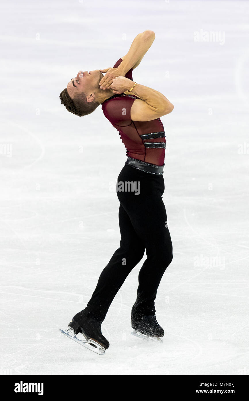 Adam Rippon (USA) competing in the Figure Skating Men,s Short ...