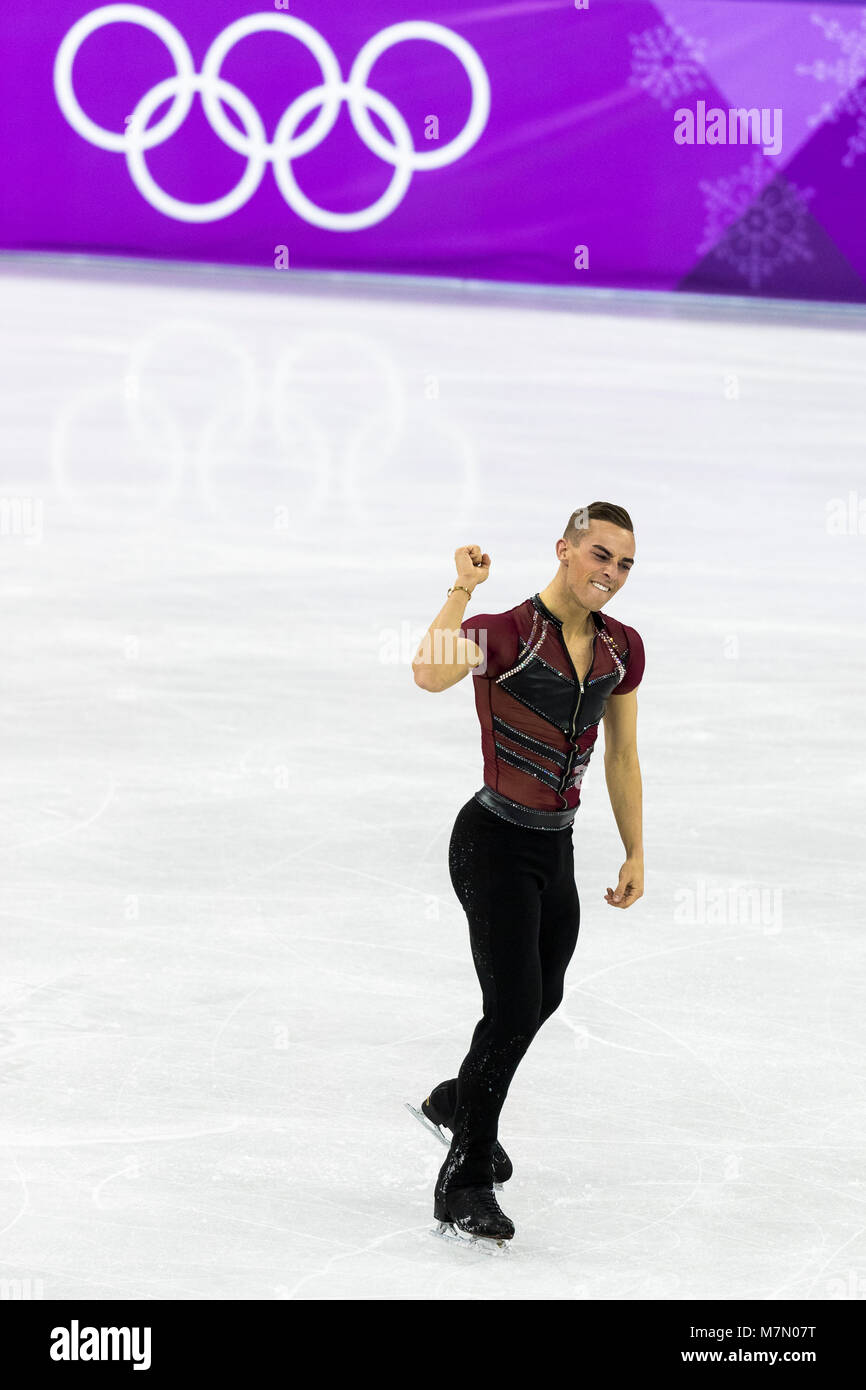 Adam Rippon (USA) competing in the Figure Skating Men,s Short ...