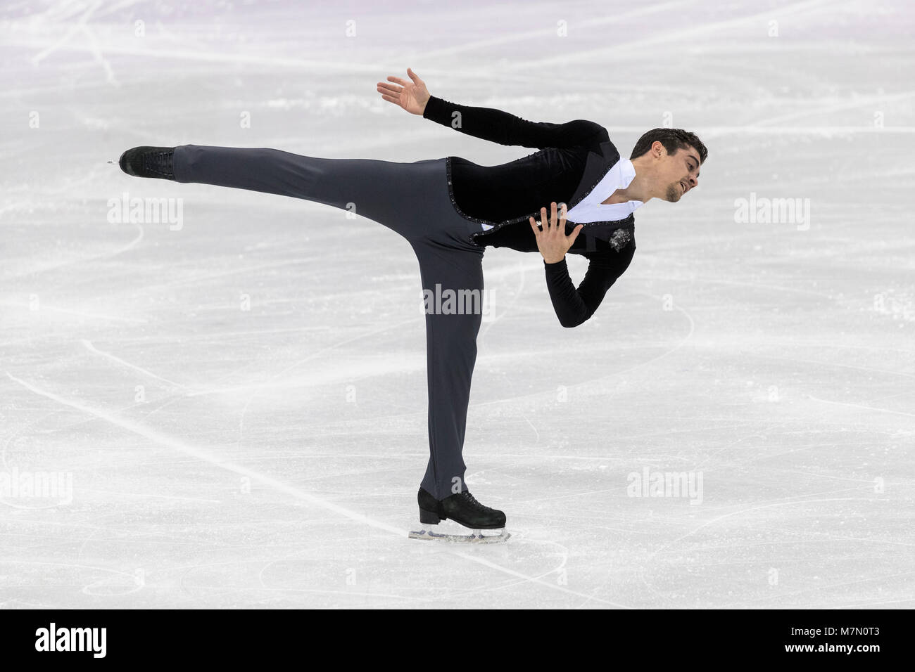 Javier Fernandez (ESP) competing in the Figure Skating Men,s Short ...