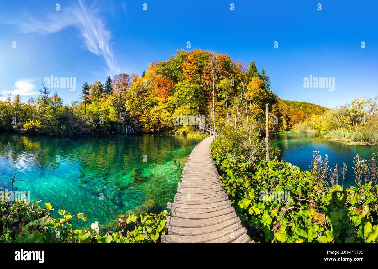 National park Plitvice Lakes in Autumn Stock Photo - Alamy
