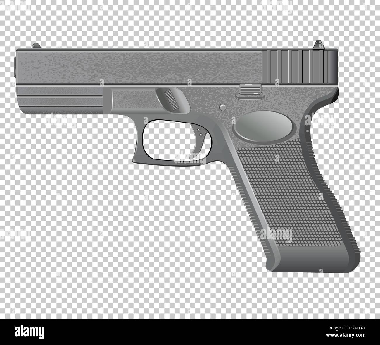 Powerful pistol, gun, handgun Vector Stock Vector Image & Art - Alamy