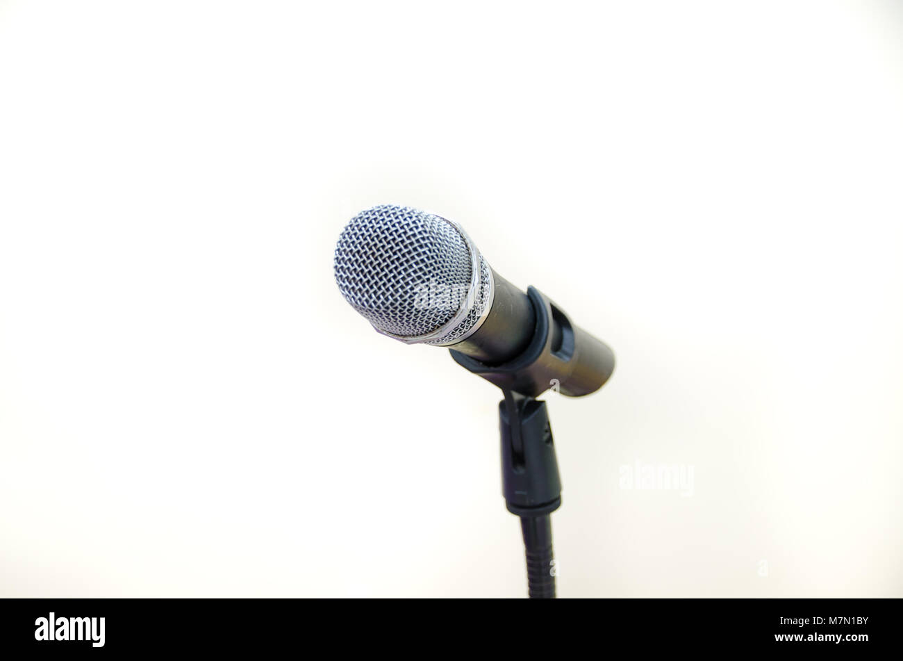 wireless microphone on white background Stock Photo - Alamy