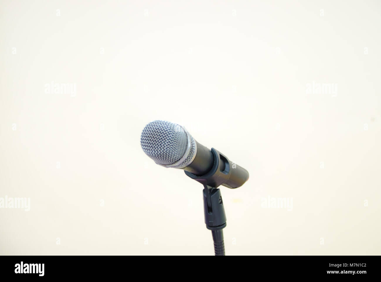 wireless microphone on white background Stock Photo - Alamy
