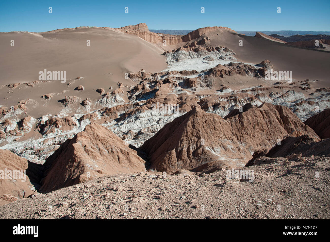 Valle de la Luna (Moon Valley) in Atacama Desert near San Pedro de Atacama, Antofagasta - Chile ...