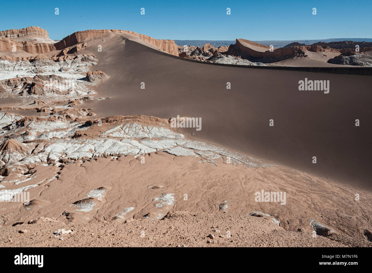 Valle de la Luna (Moon Valley) in Atacama Desert near San Pedro de Atacama, Antofagasta - Chile ...