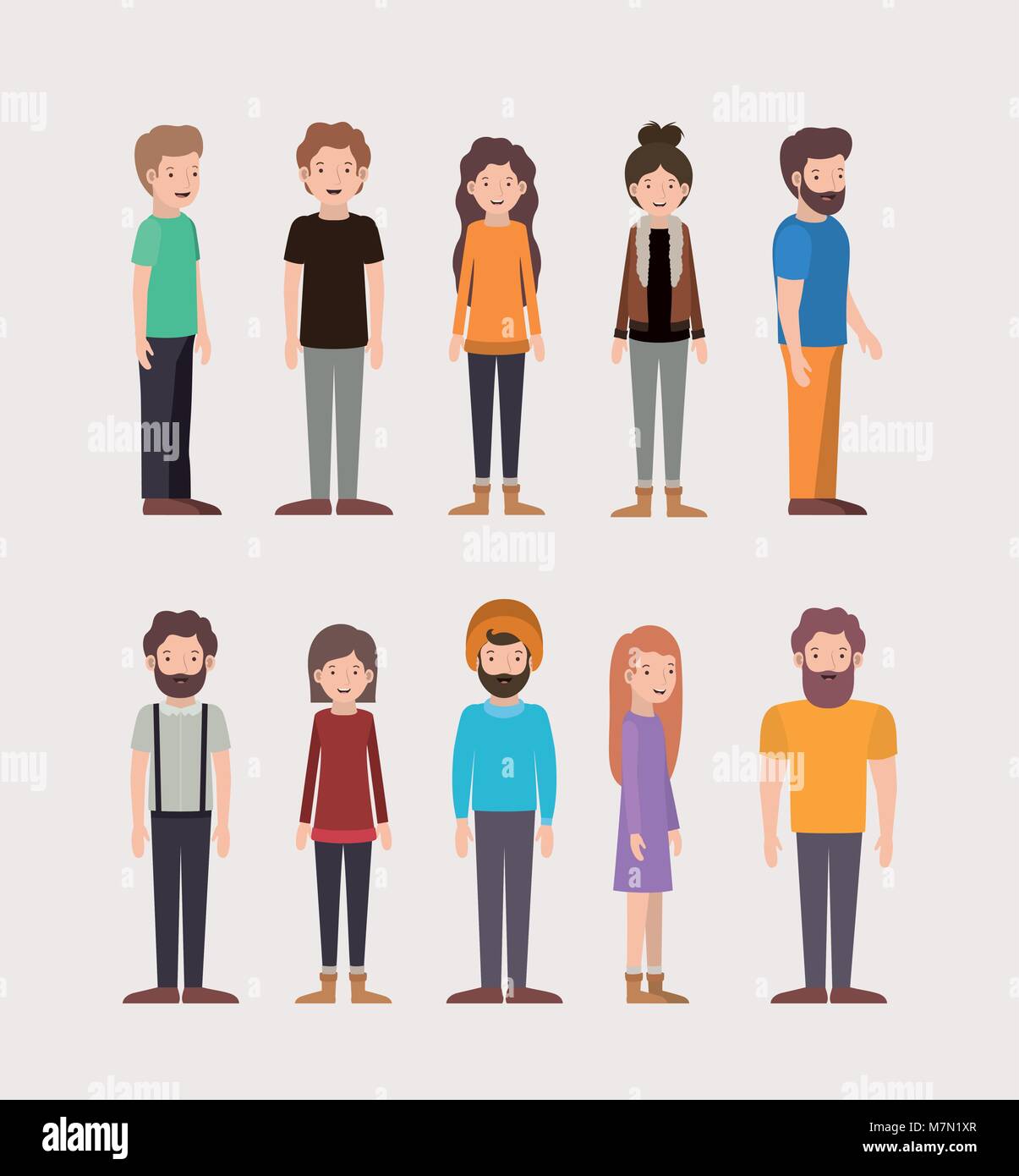 group of people teamwork characters Stock Vector Image & Art - Alamy