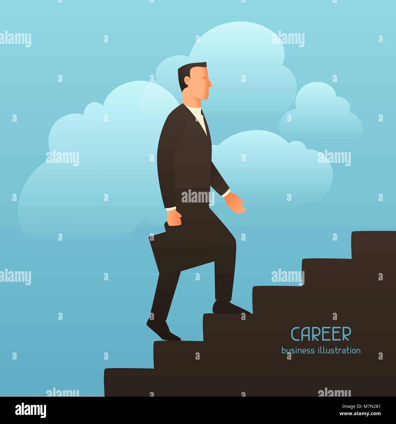 Man going upstairs Stock Vector Images - Alamy