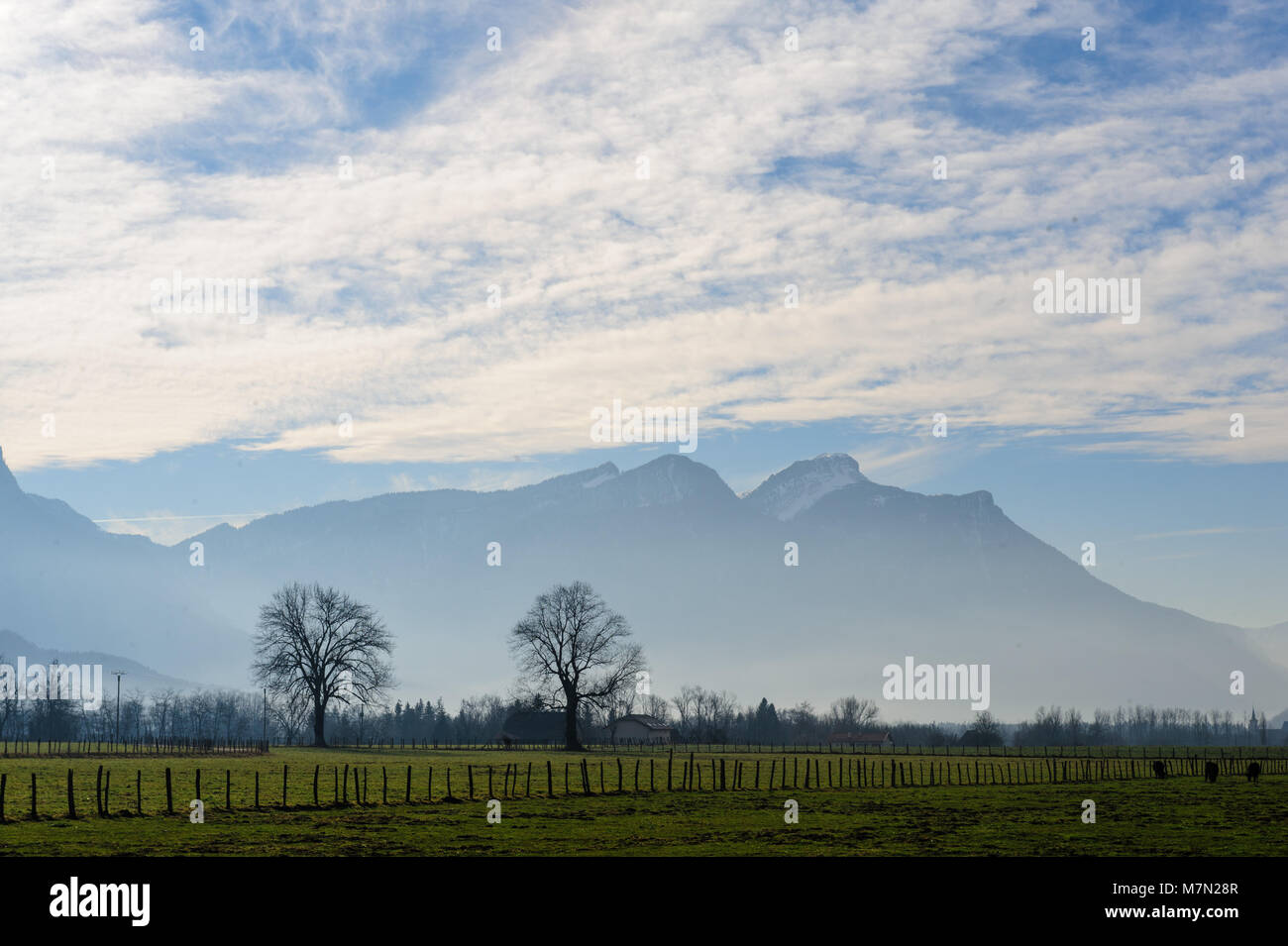 Landscape shot of the Savoy Area, Near Entre-deux-Guiers, in Souther ...