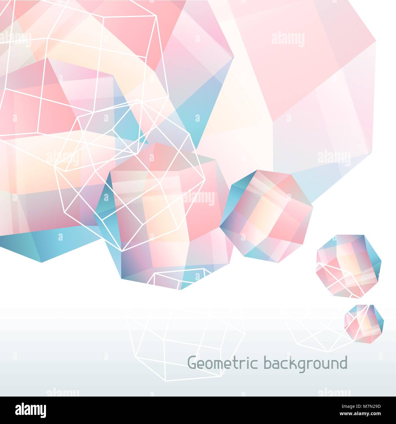 Abstract background with geometric crystals and minerals Stock Vector ...