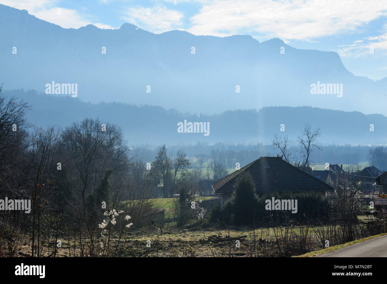 Landscape shot of the Savoy Area, Near Entre-deux-Guiers, in Souther ...