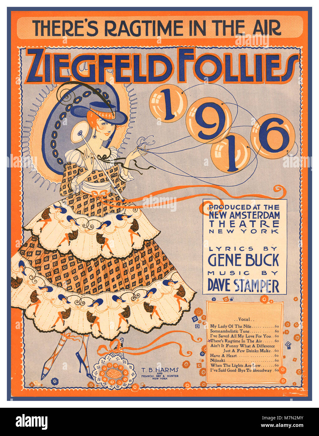 ZIEGFELD FOLLIES 1900's Vintage Theatre Poster Ziegfeld Follies of 1916 ...