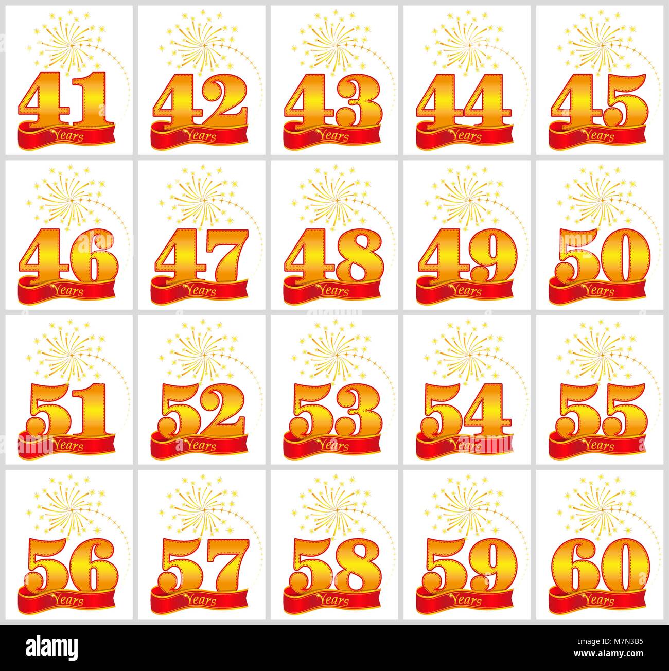 Number forty two Stock Vector Images - Alamy