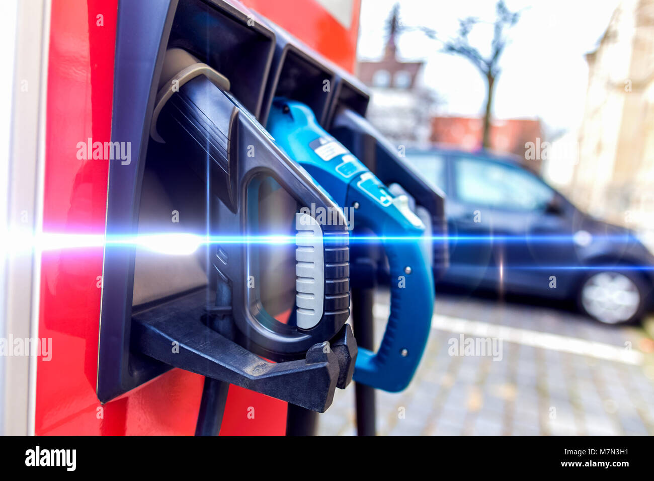electrical car charging station Stock Photo - Alamy