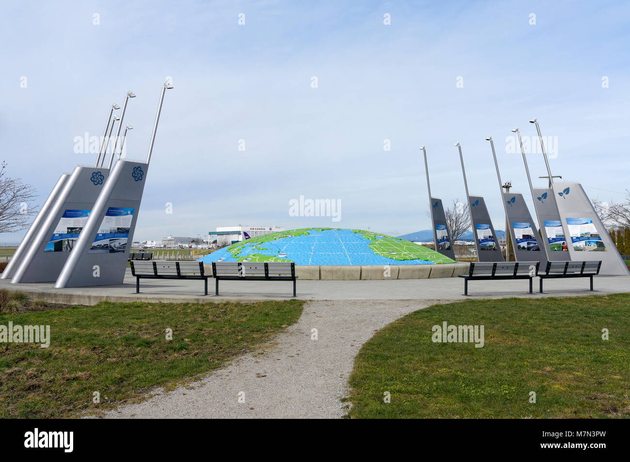 Three dimensional map of the world in Larry Berg Flight Path Park ...