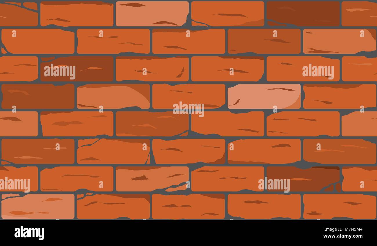 Seamless vector brick wall - background pattern for continuous ...