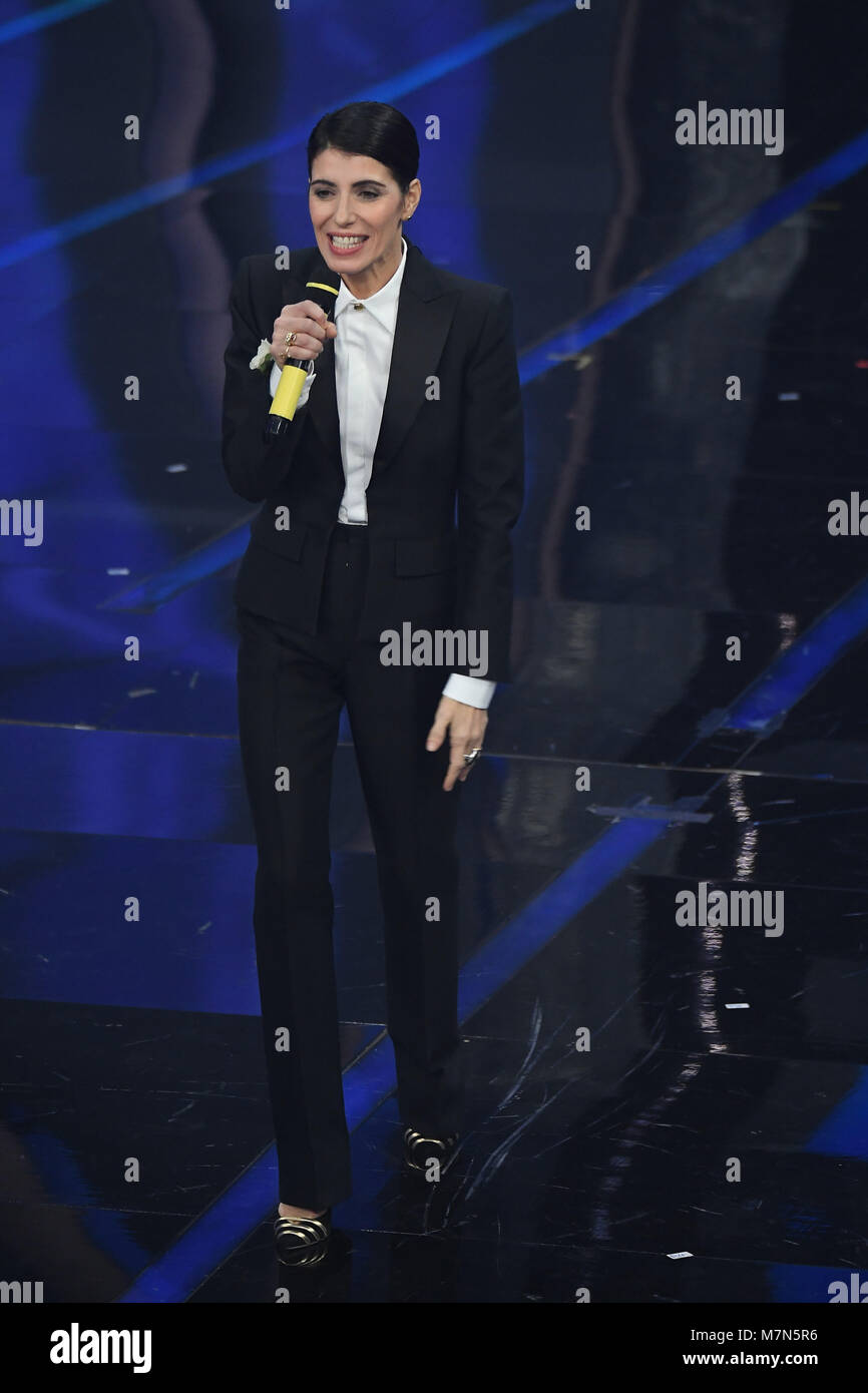 Sanremo Music Festival 2018 - Day 3 Featuring: Giorgia Where: Sanremo ...