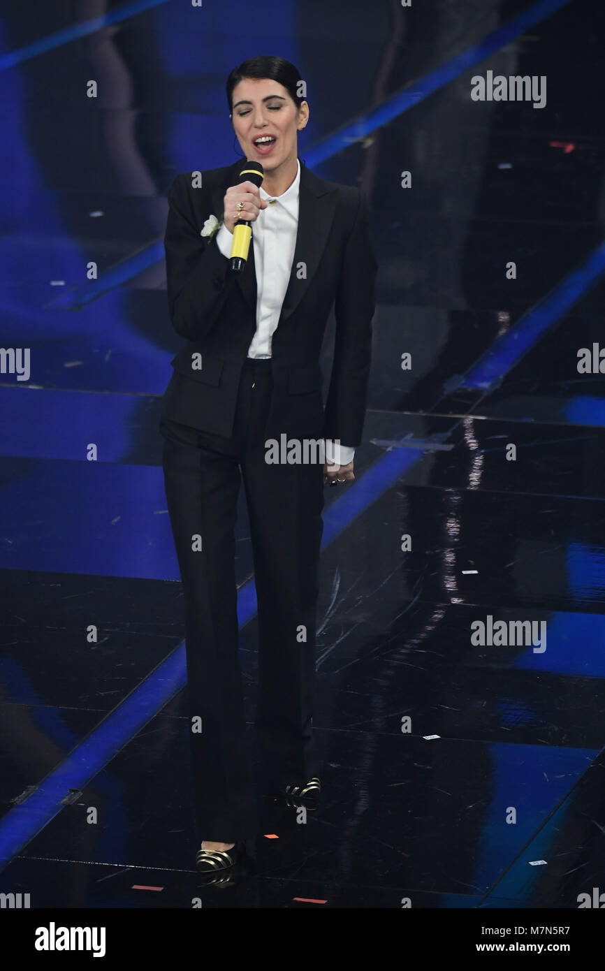Sanremo Music Festival 2018 - Day 3 Featuring: Giorgia Where: Sanremo ...