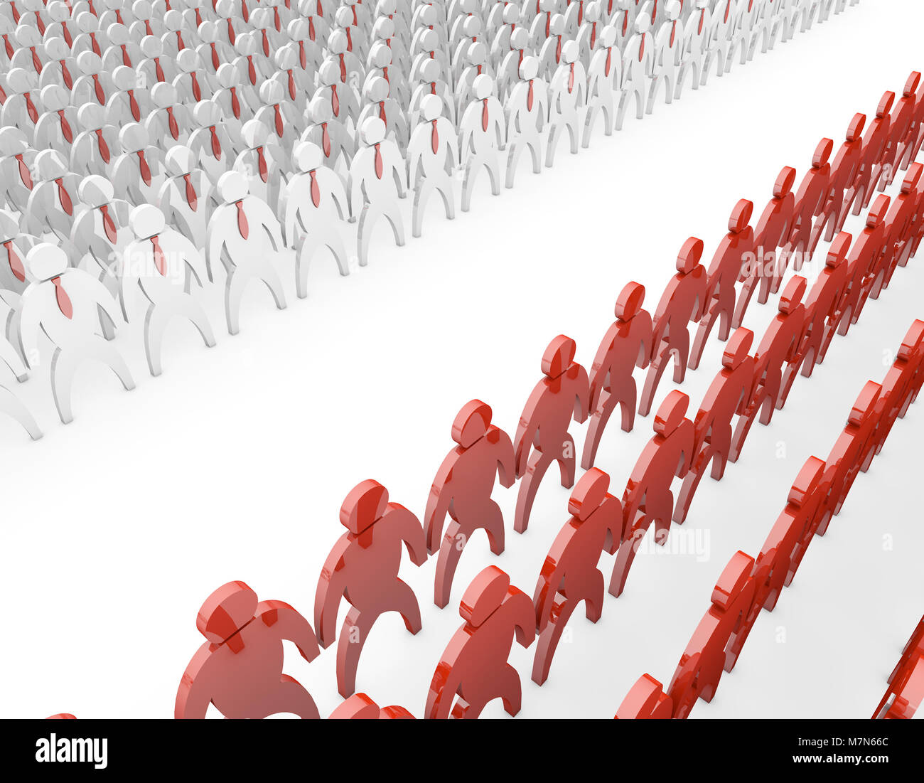 Small White Queue, Group Activity Stock Photo - Alamy