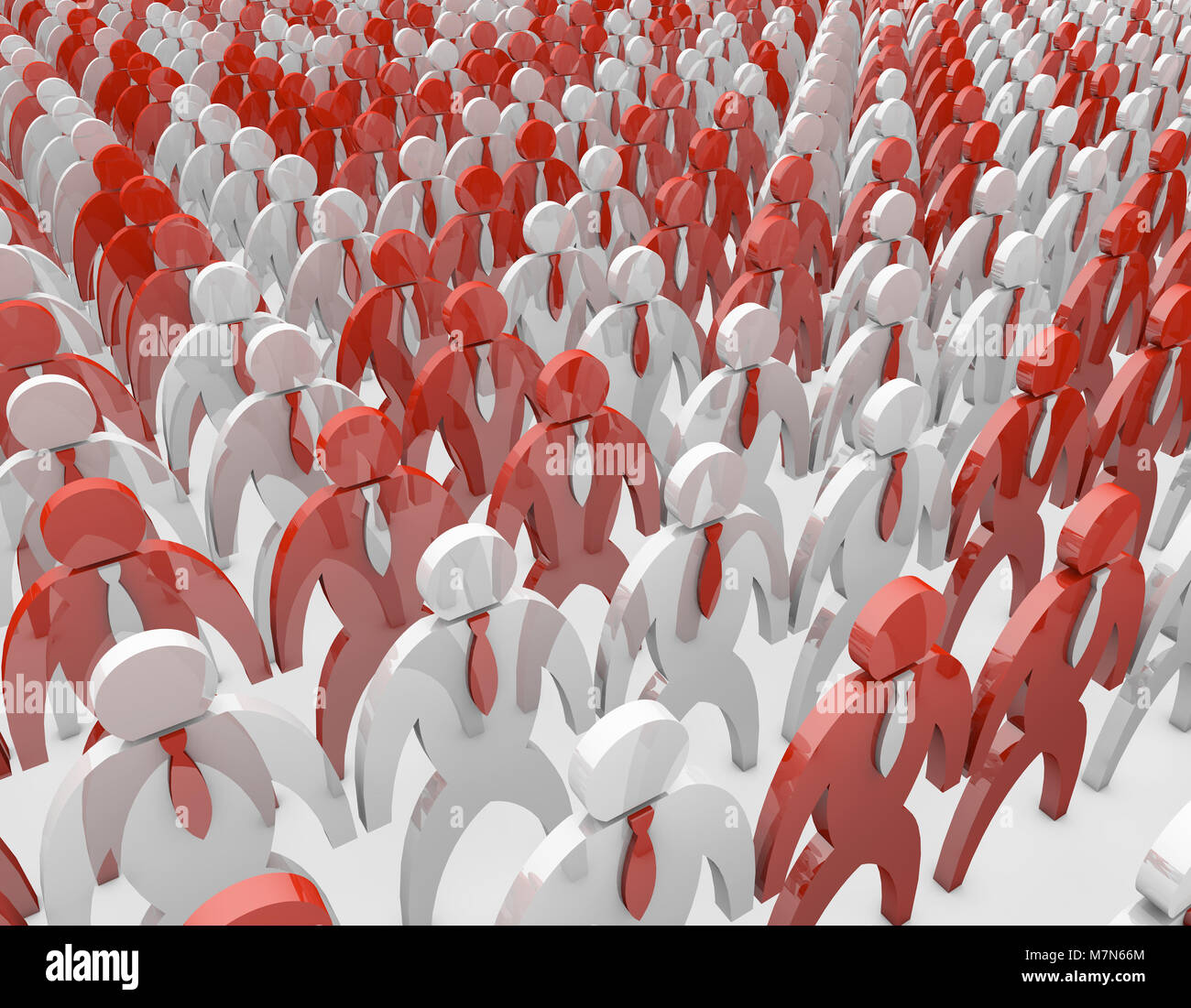 Small White Queue, Group Activity Stock Photo - Alamy