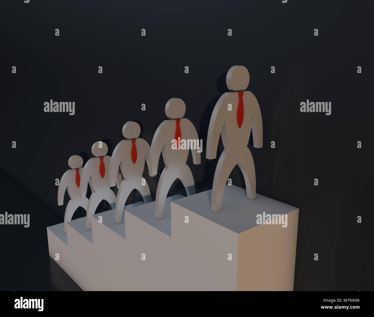 Team standing on ladder and getting success Stock Photo - Alamy