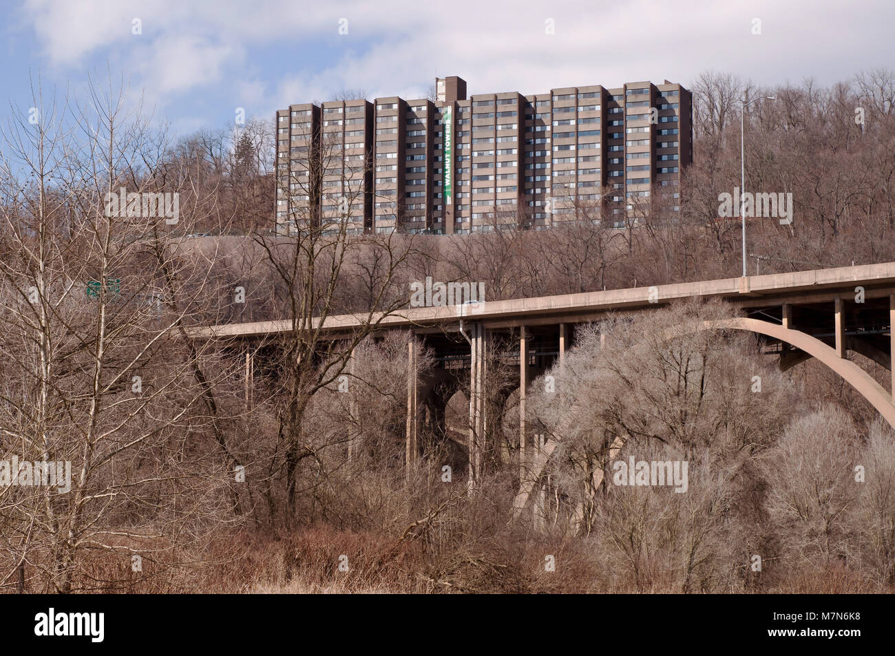 PITTSBURGH, PENNSYLVANIA 3-10-2018 Lower Frick Park on Commercial ...