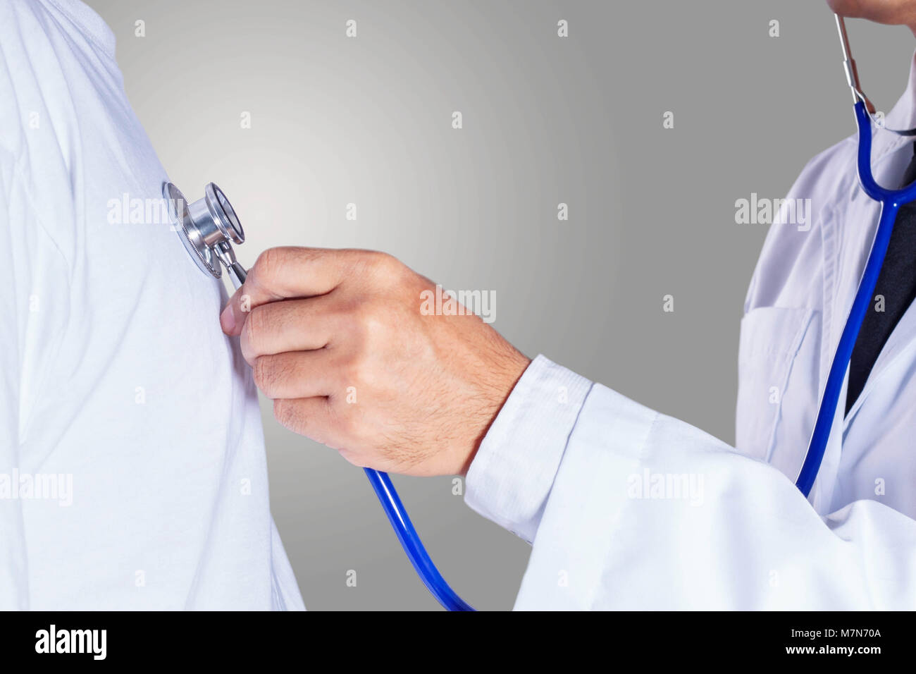 doctor is using a patient screening tool in the hospital Stock Photo ...