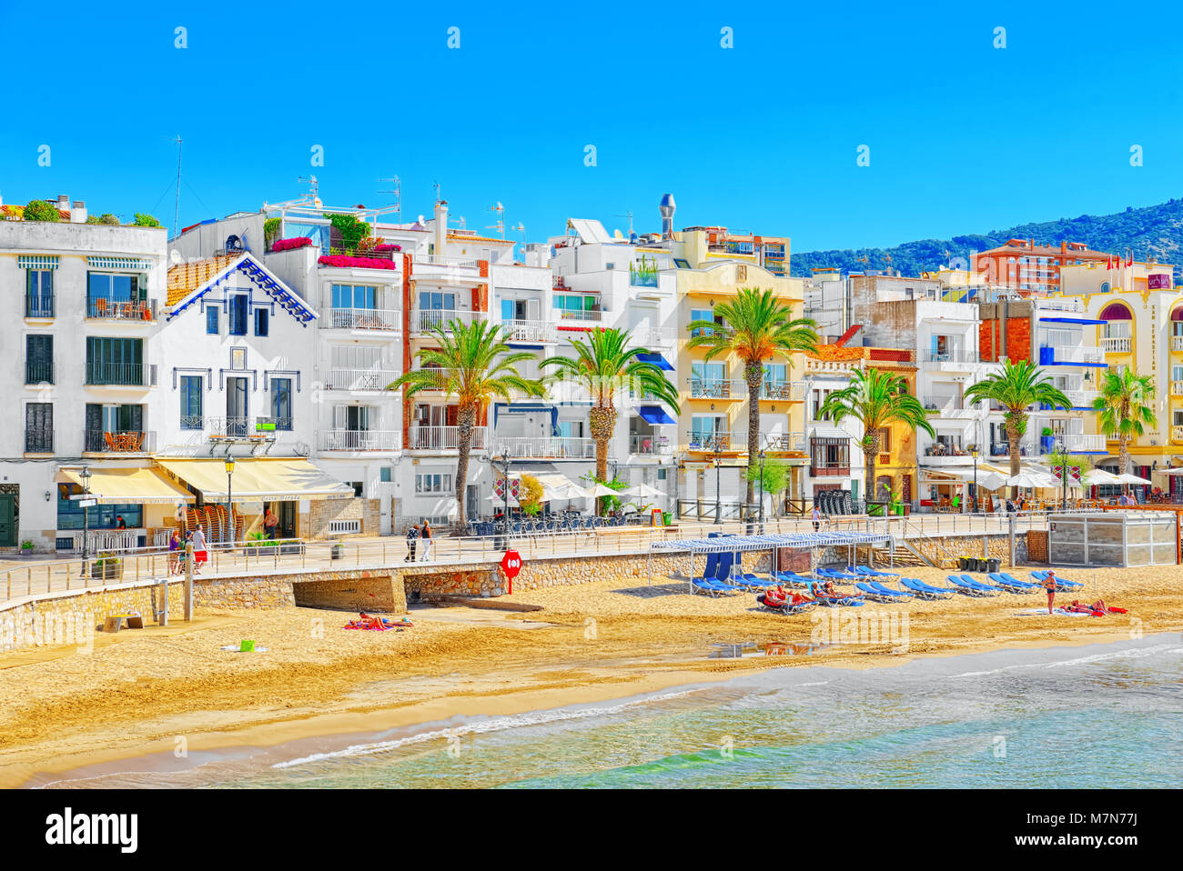 San sebastian beach sitges spain hi-res stock photography and images ...