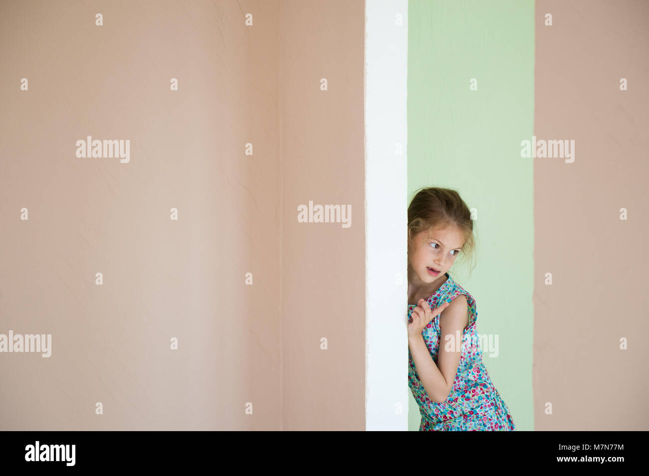 Girl child corner room hi-res stock photography and images - Alamy