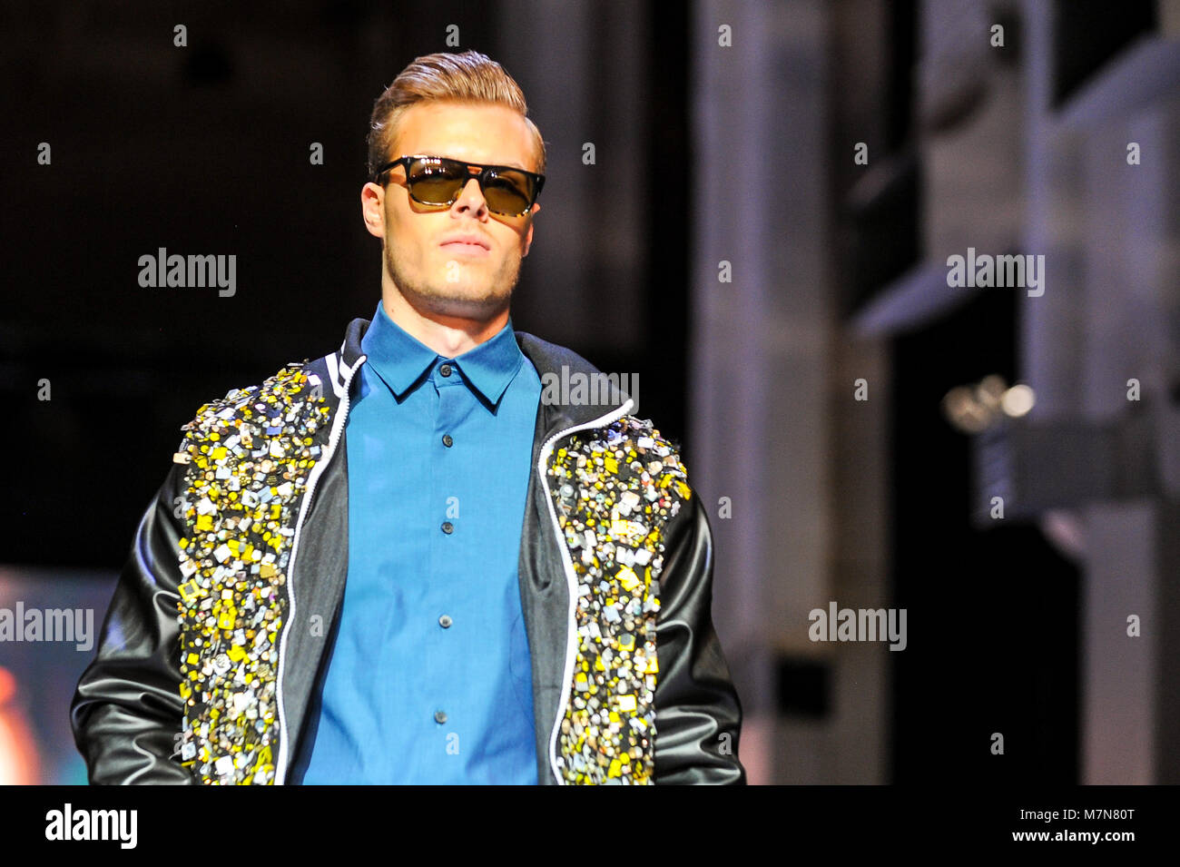 Fashion models represent new Fall/Winter 2018 KENNETH BARLIS collection ...