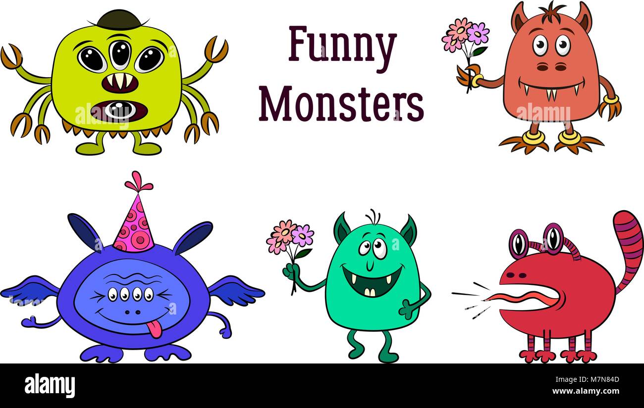 Cartoon monsters hi-res stock photography and images - Alamy
