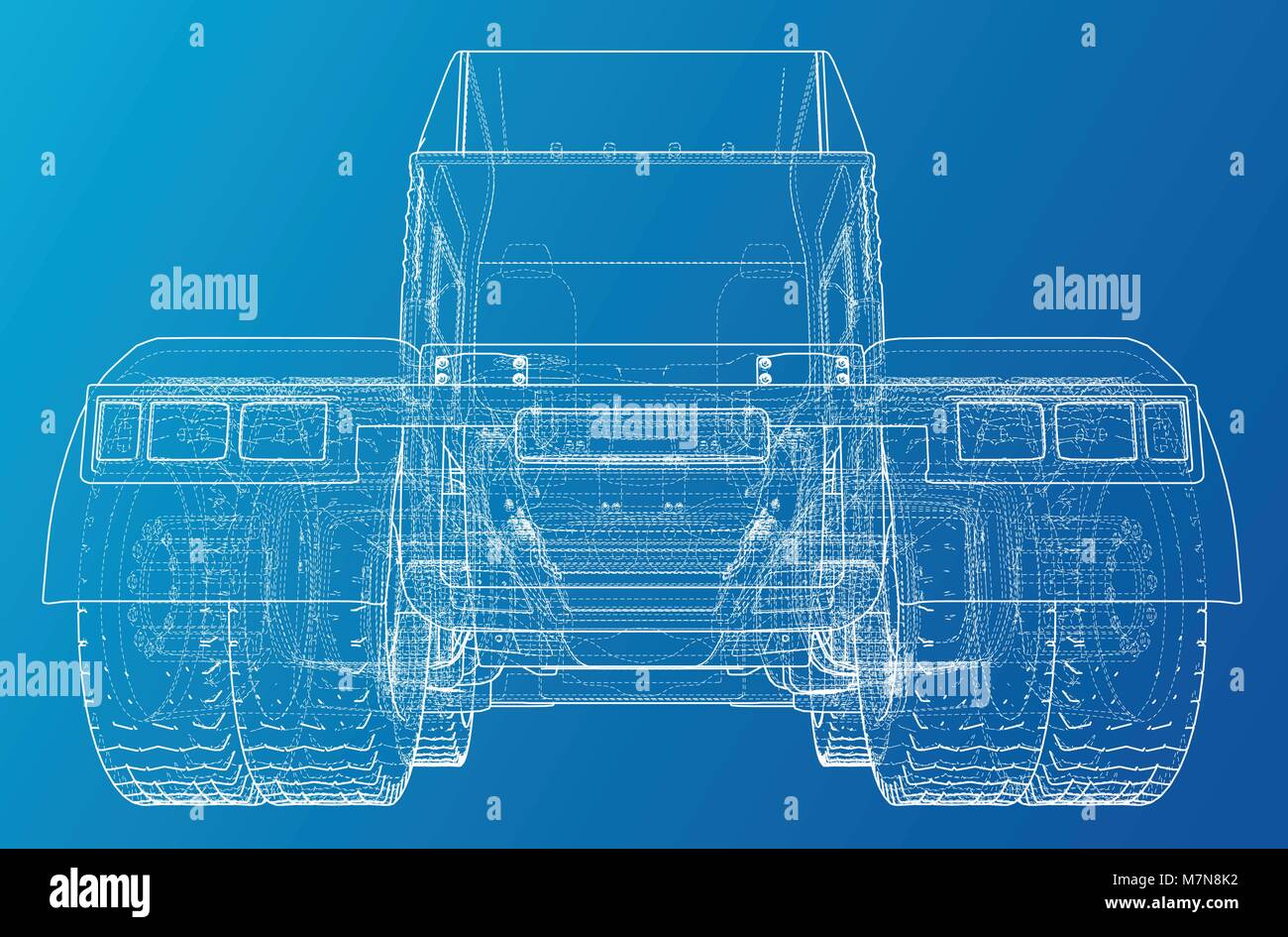 Container truck side view Stock Vector Images - Alamy