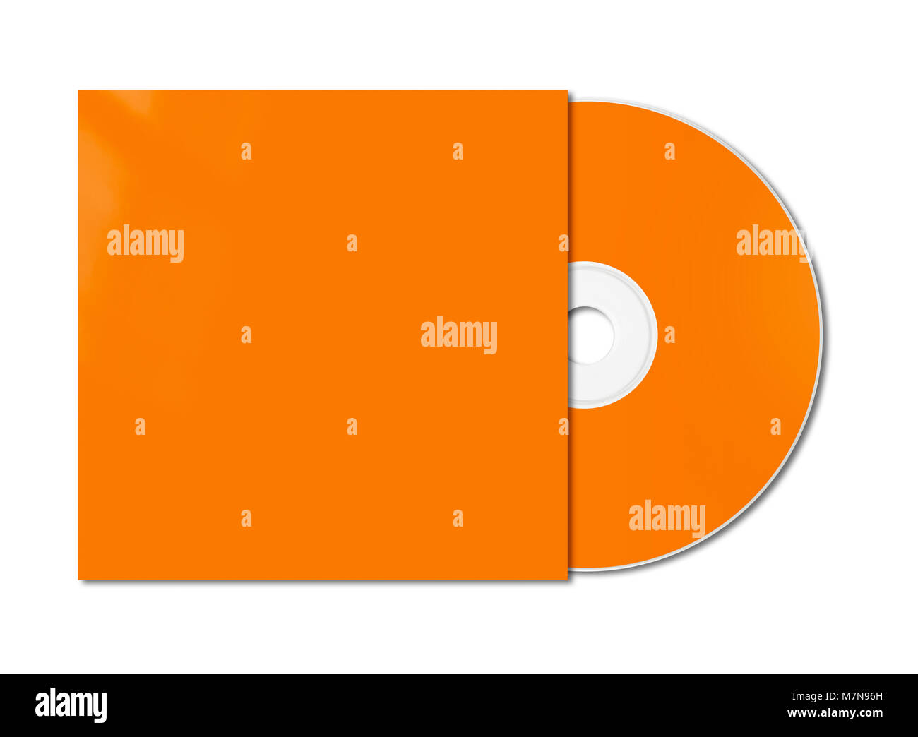 Orange CD - DVD and cover mockup template isolated on white Stock Photo ...