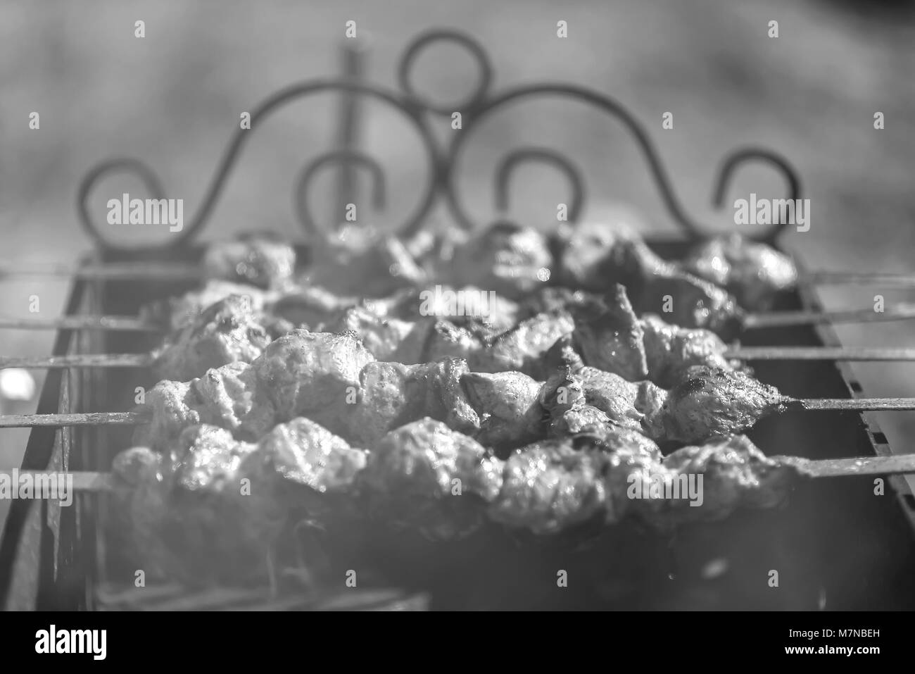 Fry lamb Black and White Stock Photos & Images - Alamy