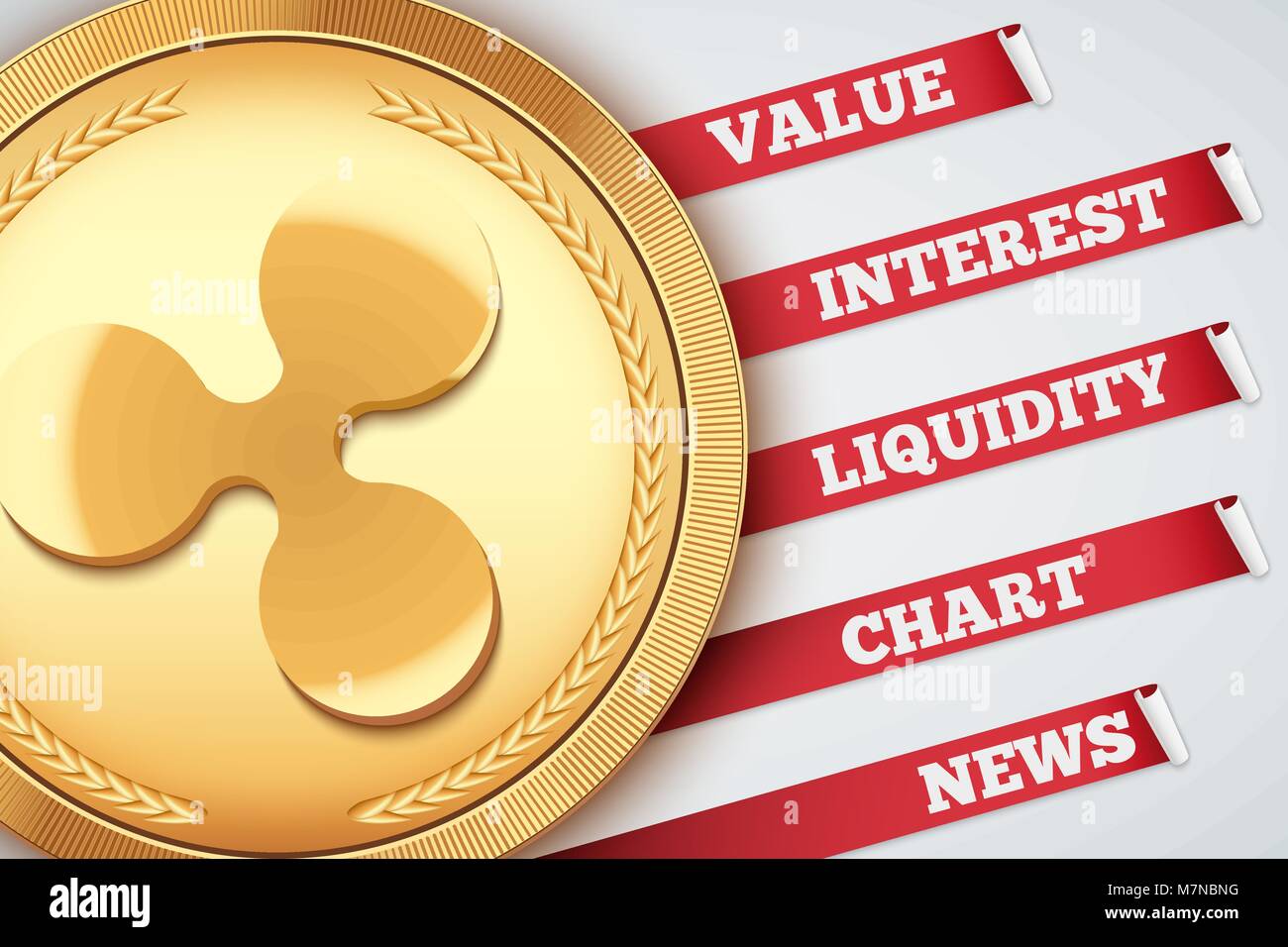Background of Ripple cryptocurrency Infographic Stock Vector Image ...