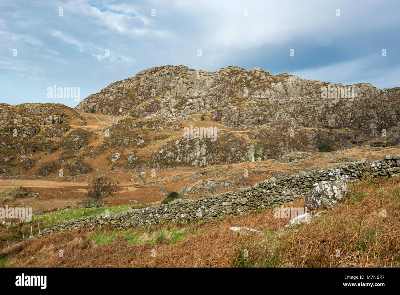 Landscape of autumn colour in the Snowdonia national park, Croesor ...