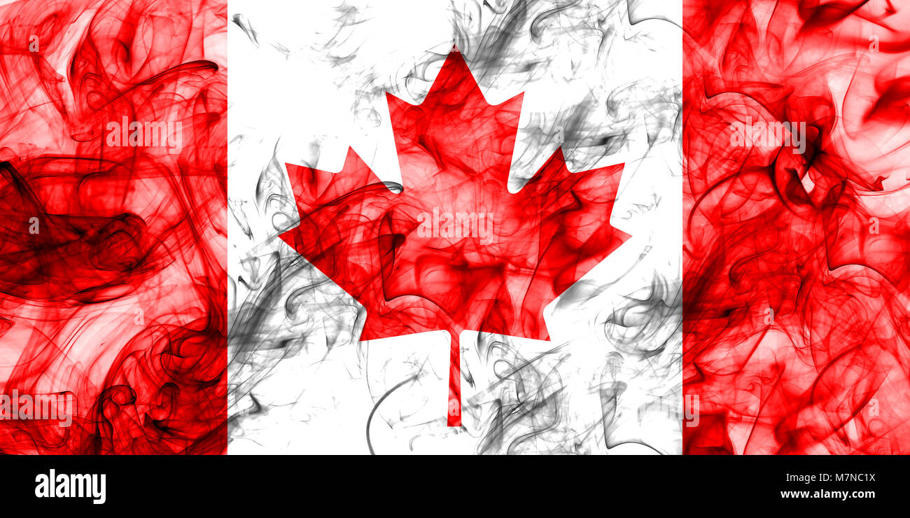Canada smoke flag Stock Photo - Alamy