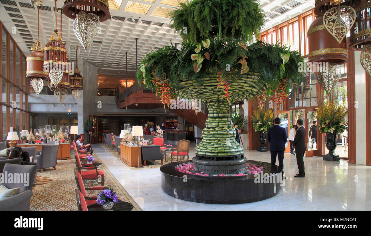 Thailand, Bangkok, Oriental Hotel, lobby Stock Photo - Alamy