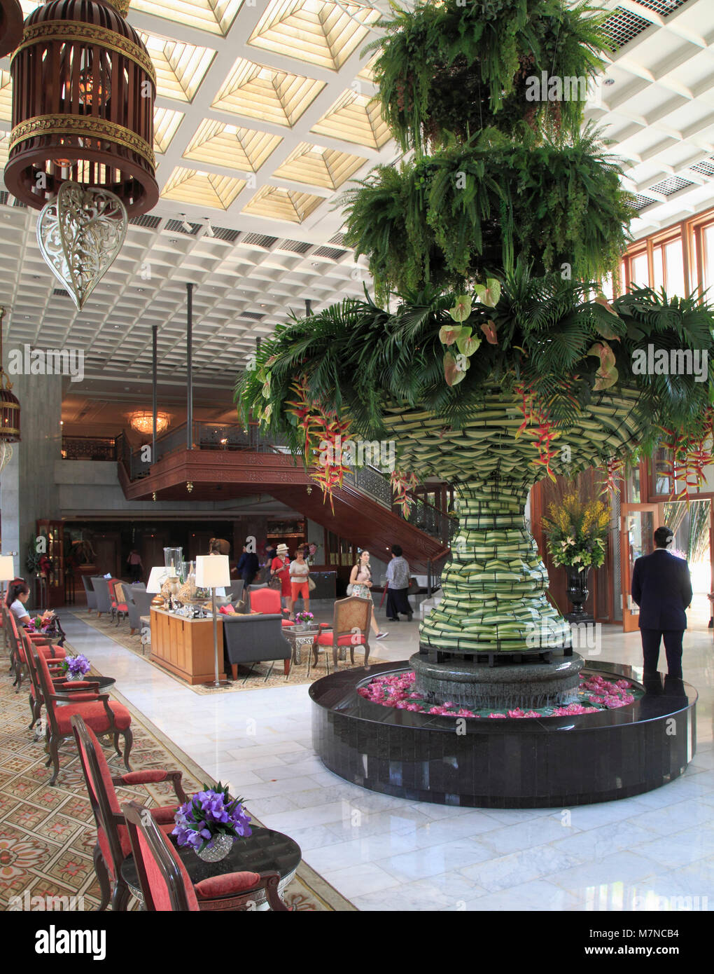 Thailand, Bangkok, Oriental Hotel, lobby Stock Photo - Alamy