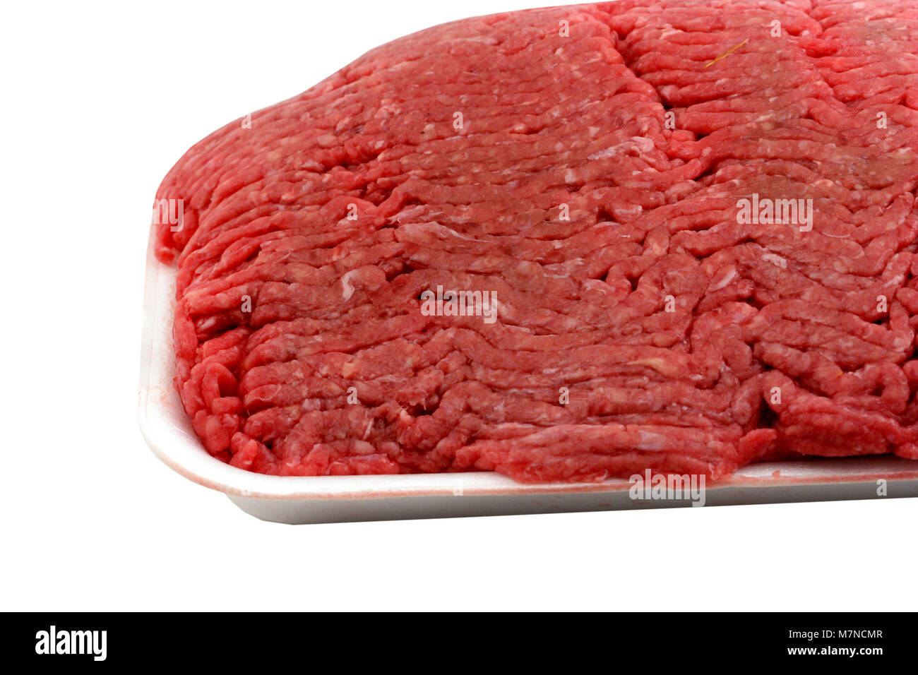 A ground beef on foam packaging Stock Photo - Alamy