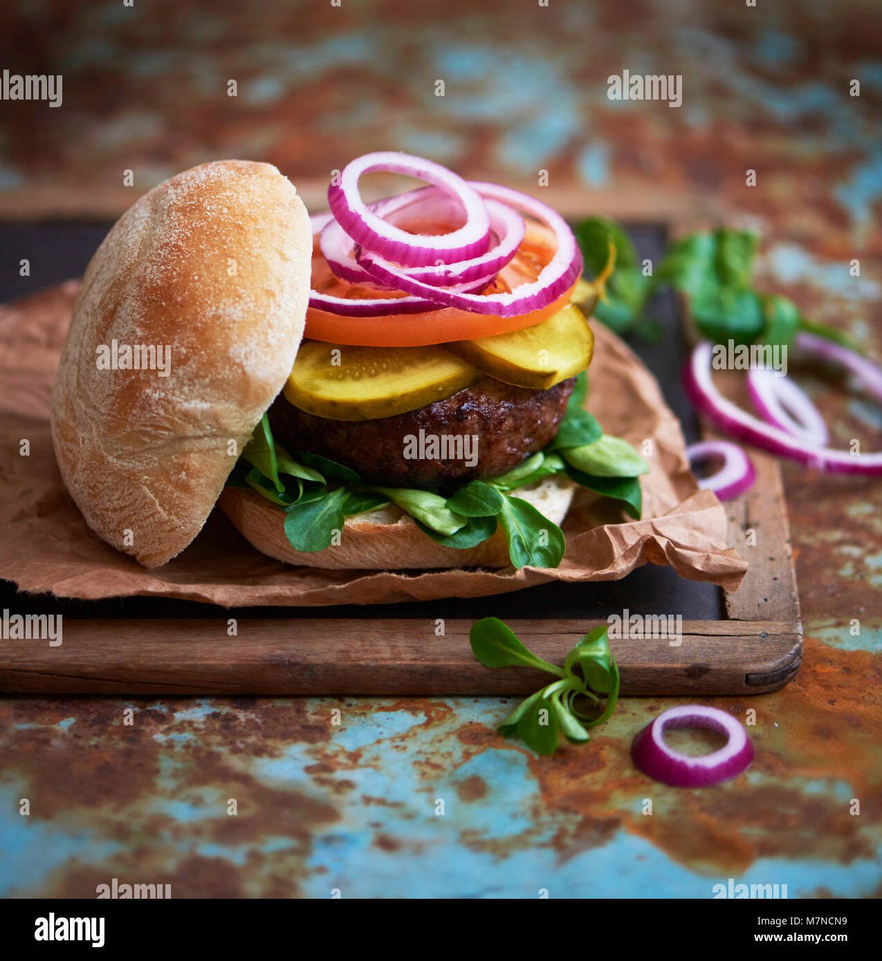 Burger layers hi-res stock photography and images - Alamy