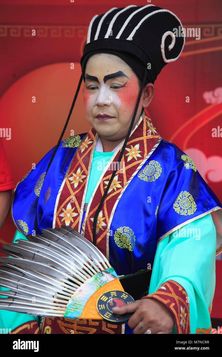 Thailand, Bangkok, Chinese New Year, Chinese opera, actor Stock Photo ...