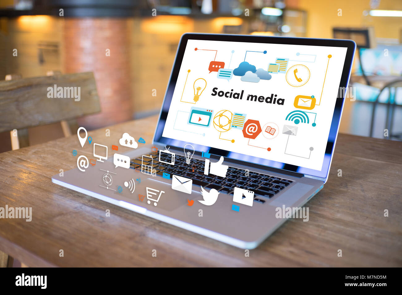 Networking chat Communication Online Social media social network Stock ...