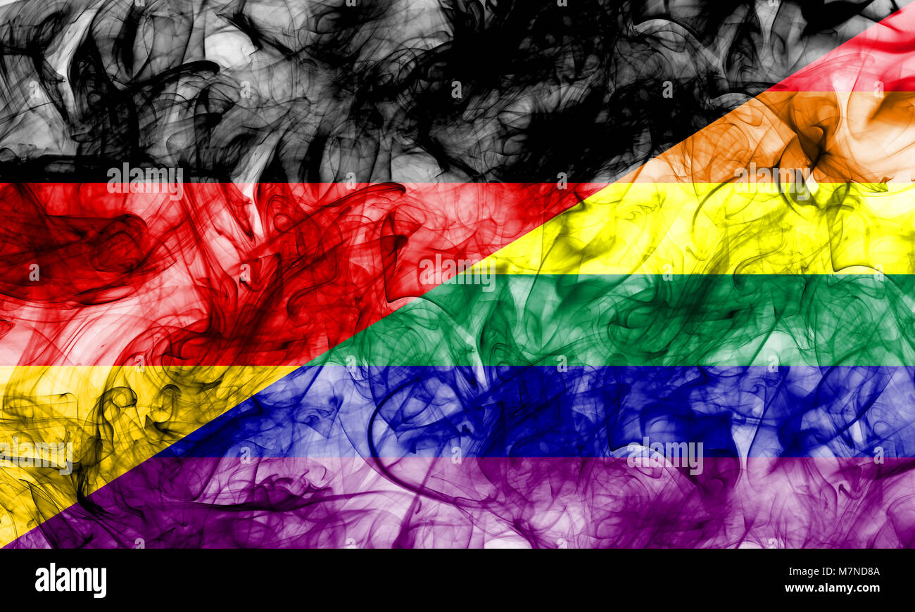 Germany Gay smoke flag, LGBT Germany flag Stock Photo - Alamy
