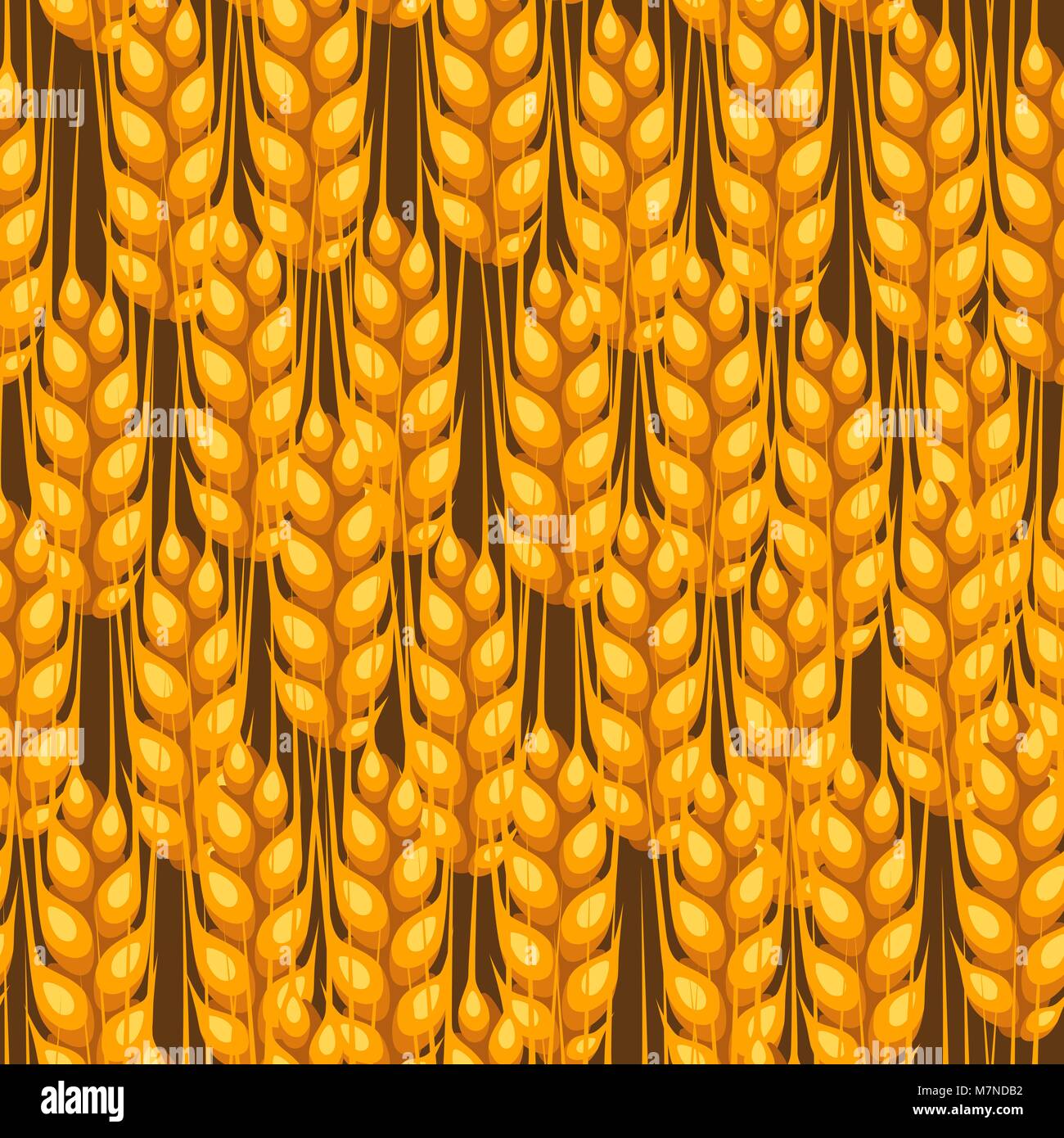 Backdrop of golden barley Stock Vector Images - Alamy