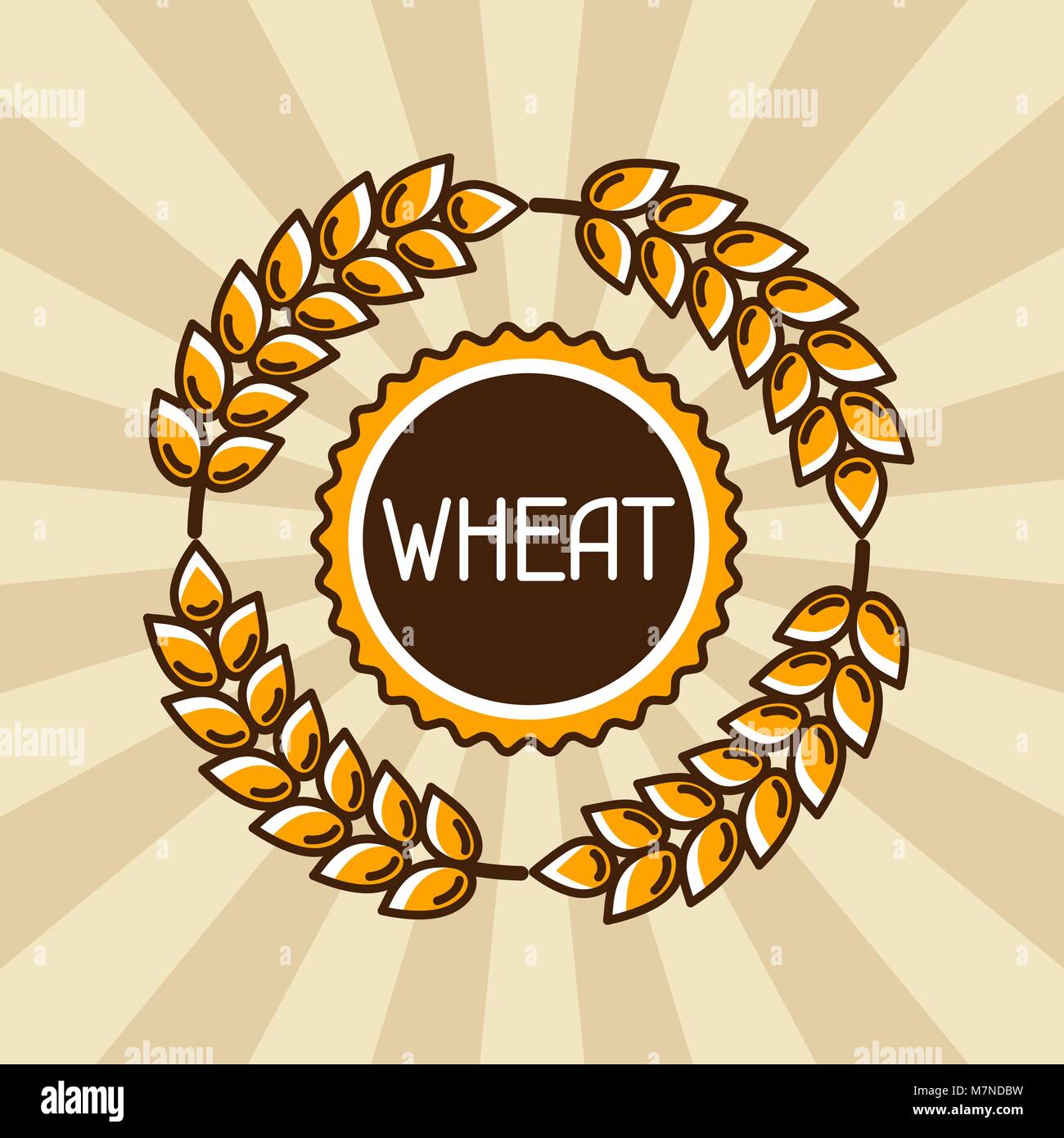 Wheat Grain Emblem Vector Stock Photos & Wheat Grain Emblem Vector ...