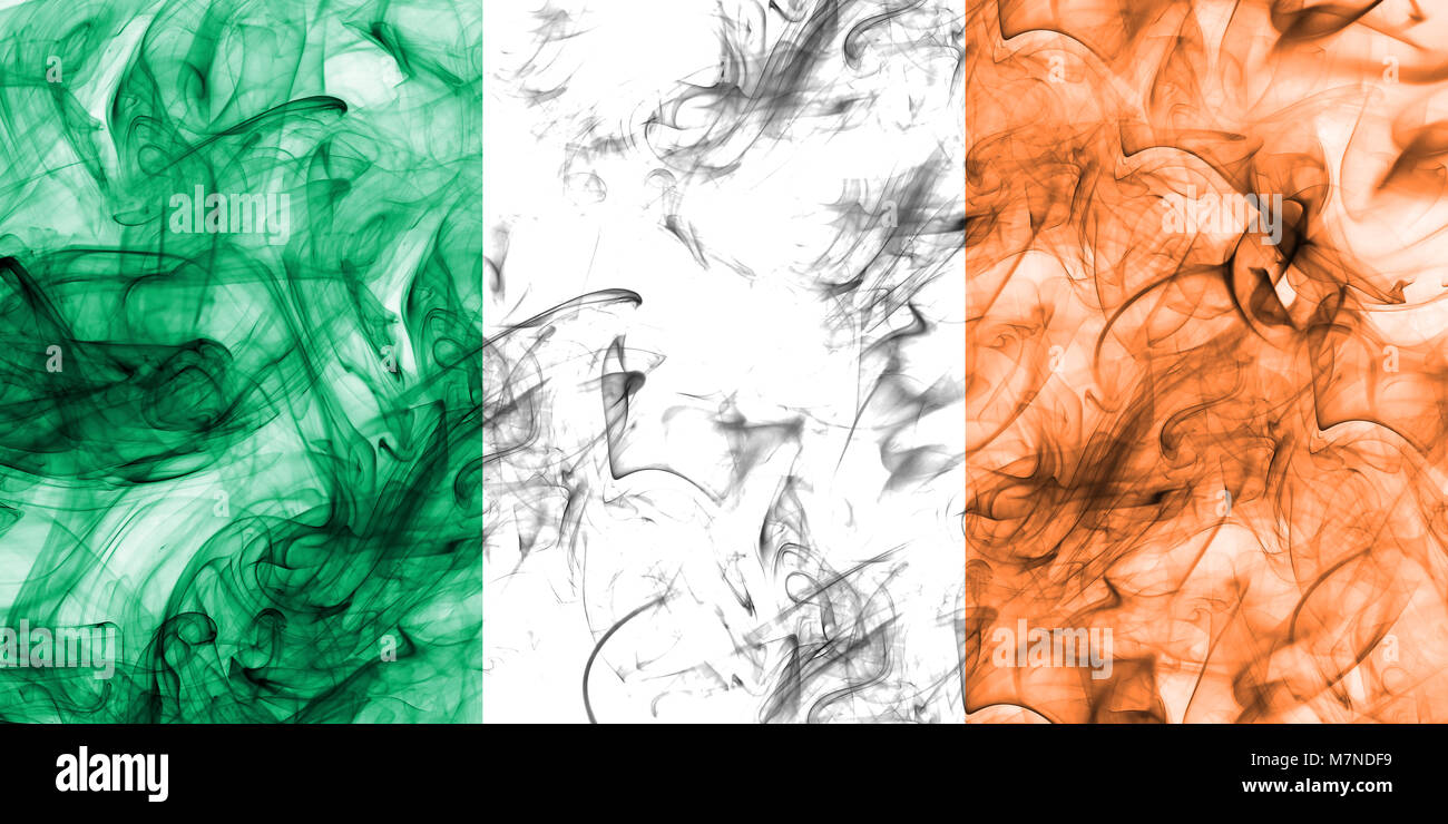 Ireland smoke flag Stock Photo - Alamy
