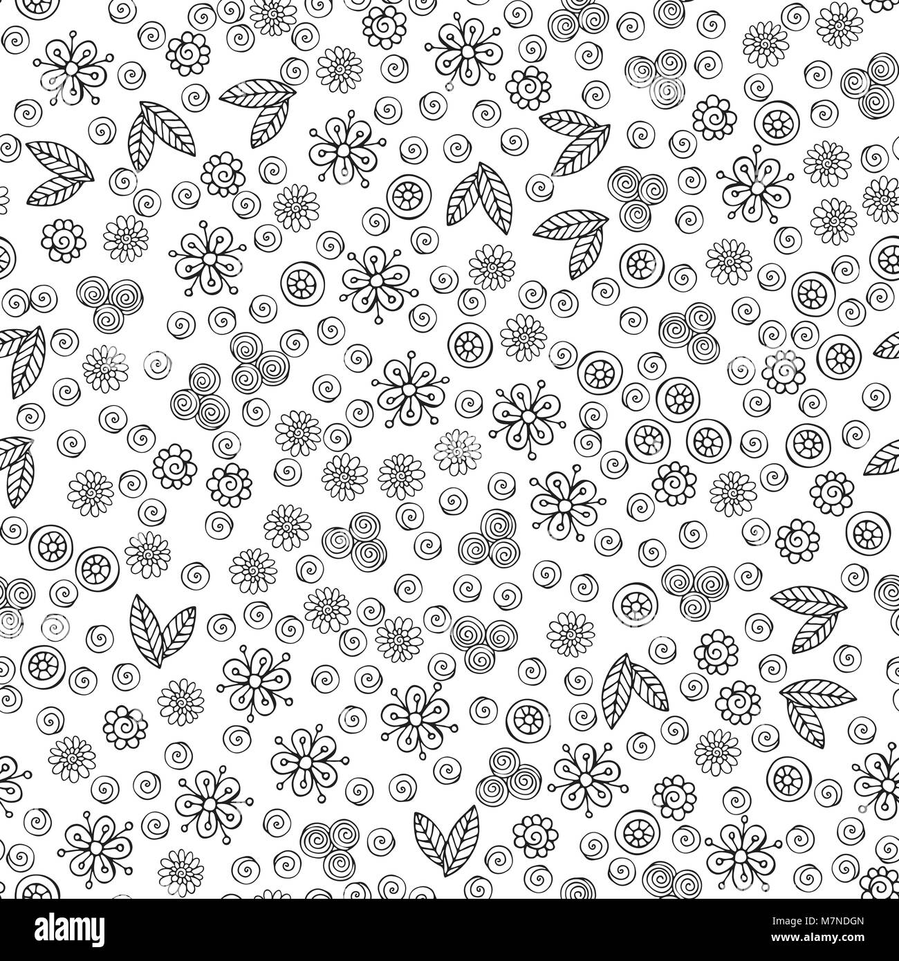 Vector flowery pattern. Seamless floral background for wrapping ...