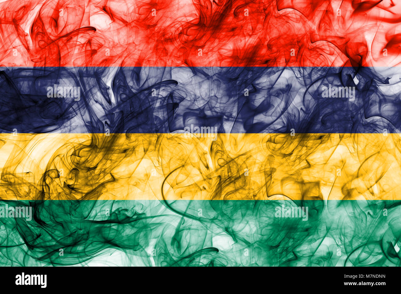 Mauritius smoke flag Stock Photo - Alamy