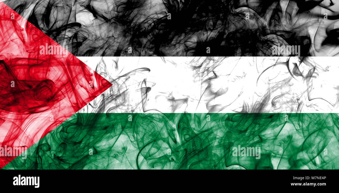Palestine smoke flag Stock Photo - Alamy