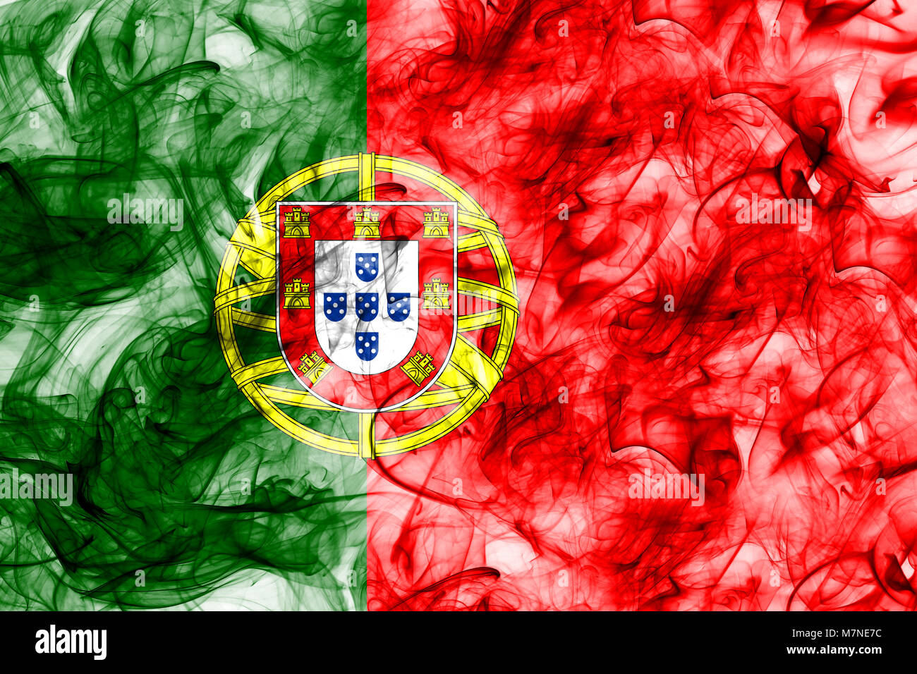 Portugal smoke flag Stock Photo - Alamy